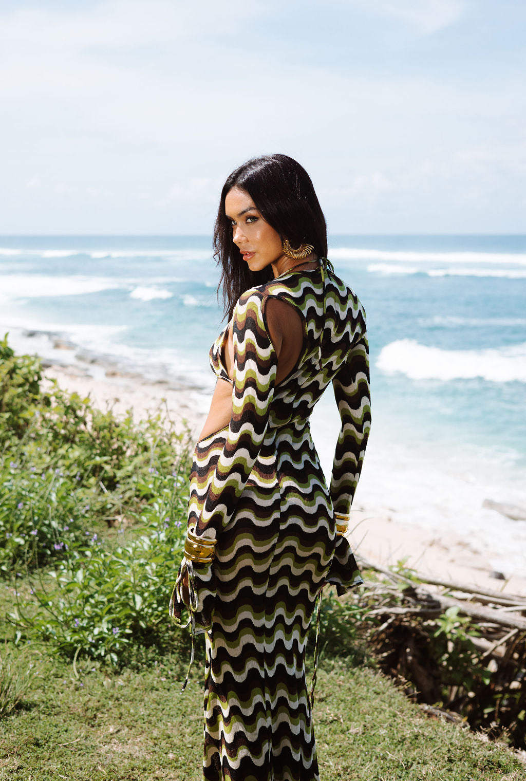 Alba Dress - Matcha Knit – PrettyRascal